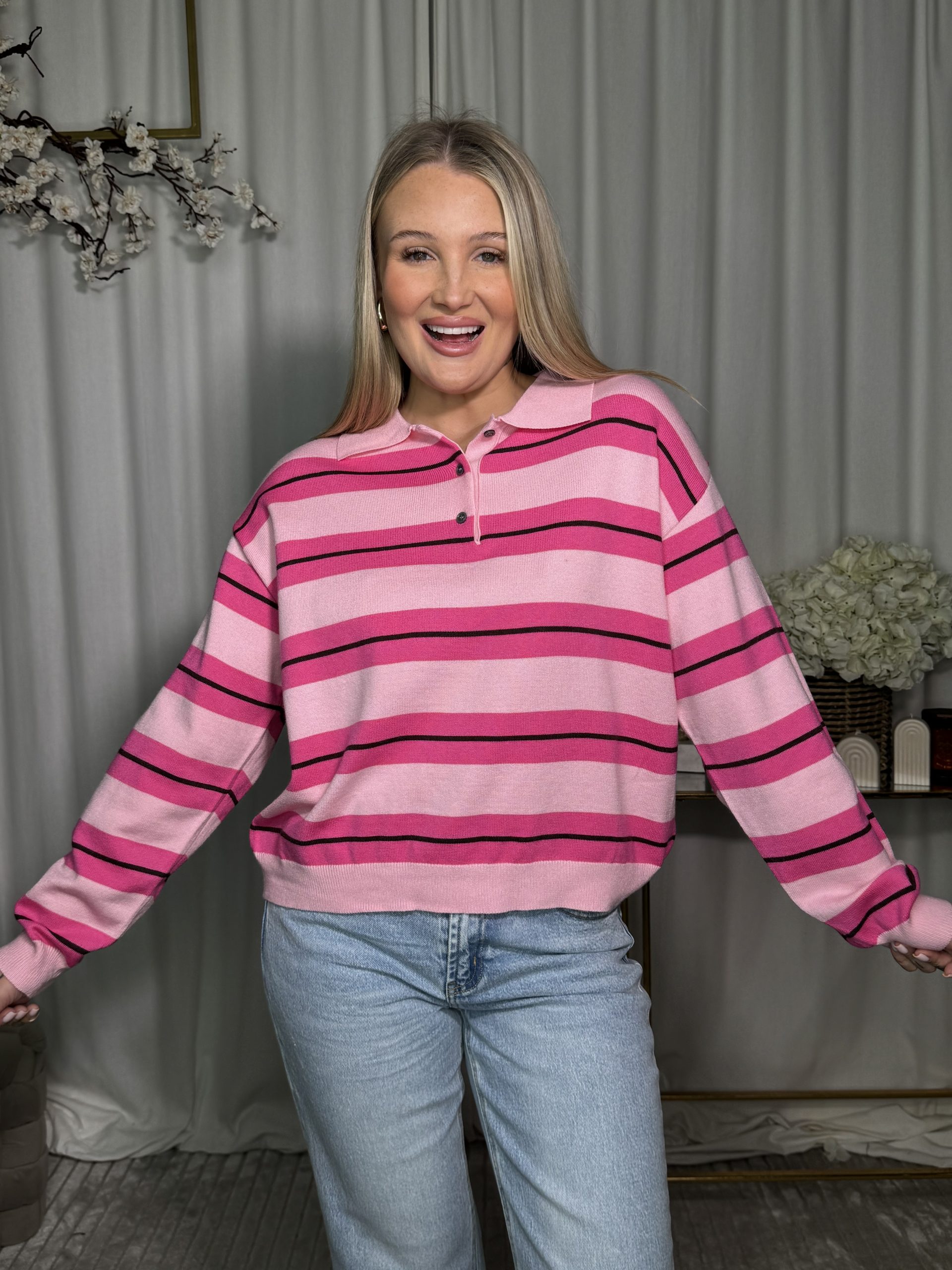 Sweter Berris Candy Pink - Glower.pl